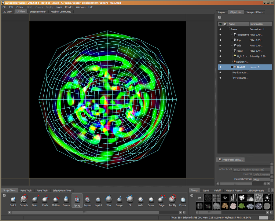 Vector displacement map - polycount